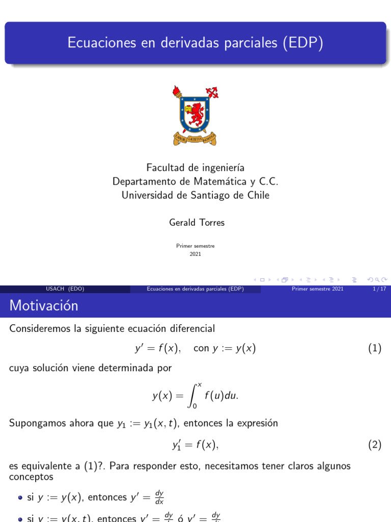 Ecuaciones en Derivadas Parciales (EDP) | Descargar gratis PDF | Ecuación diferencial parcial ...