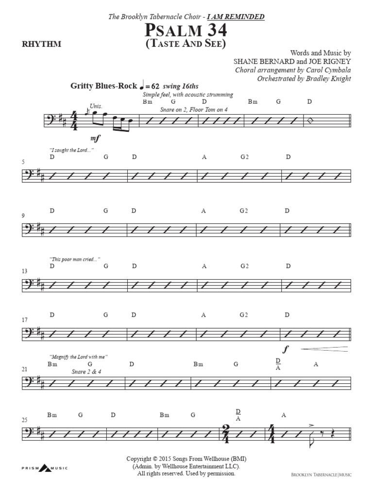 05 Psalm 34 - RHYTHM | PDF