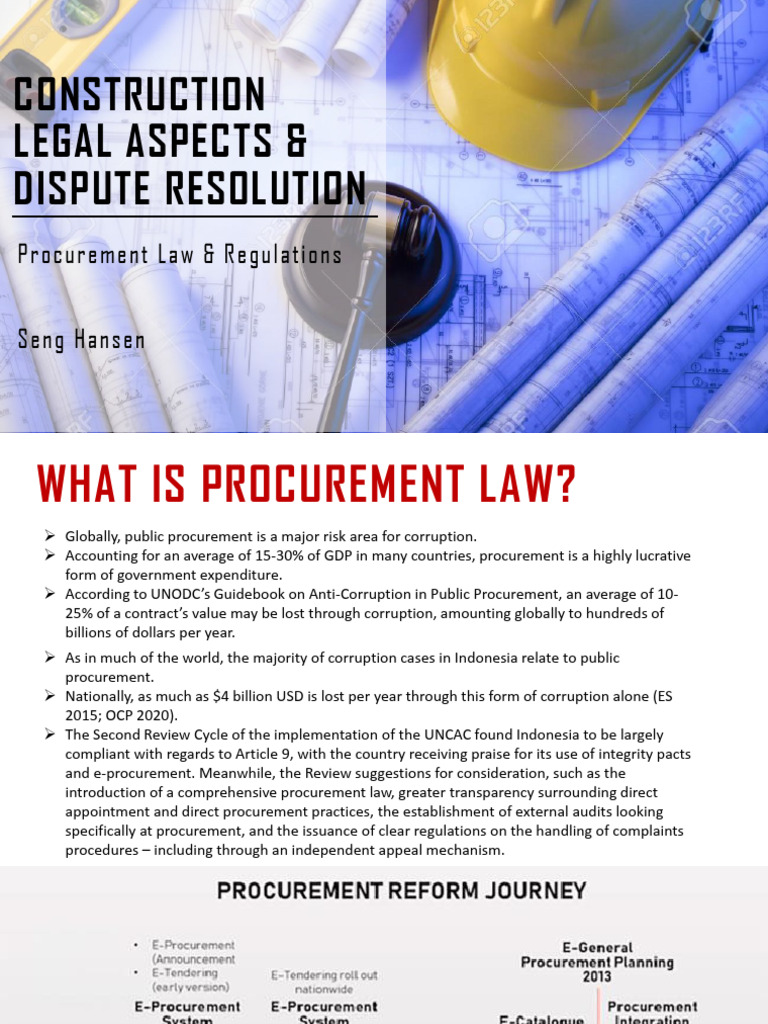 Procurement Law | PDF | Pengelolaan Keuangan & Uang | Seni