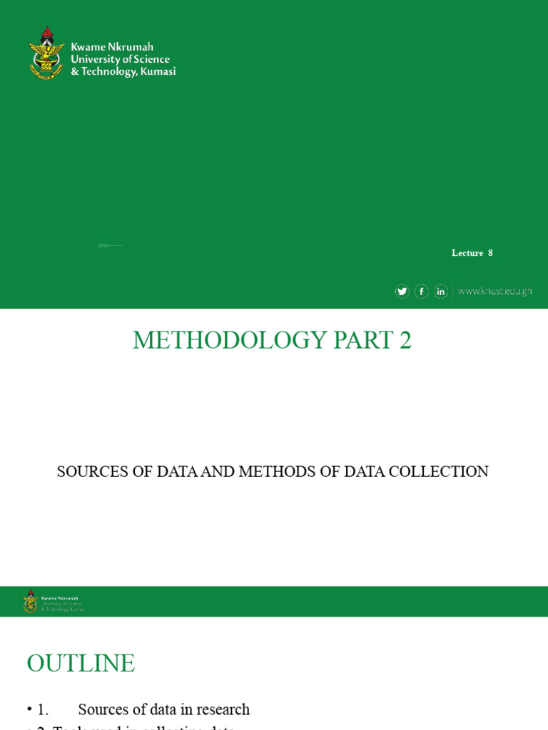 Sources of Data and Data Collection Techniques Regular Class Lecture ... Sources of Data and Data Collection Techniques Regular Class Lecture ...