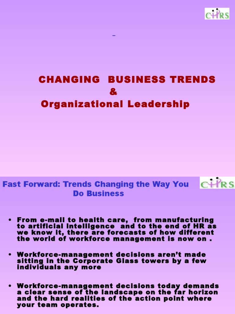 Changing Business Trends & Organizational Leadership | PDF | Leadership ...