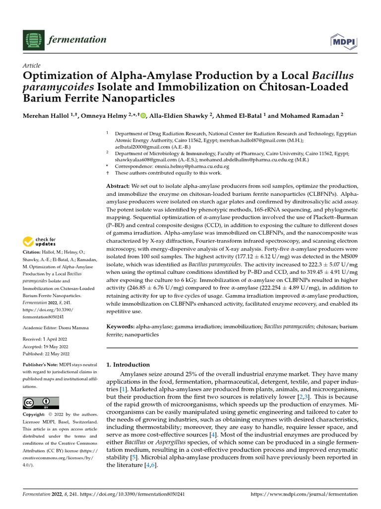 Fermentation 08 00241 v2 | PDF | Protein Purification