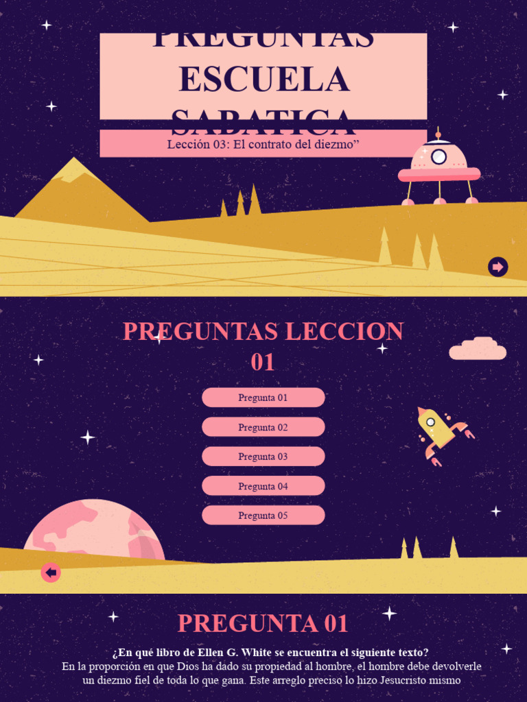 Preguntas Leccion Escuela Sabatica El Contrato Del Diezmo | PDF | Diezmo | Creencia religiosa y ...