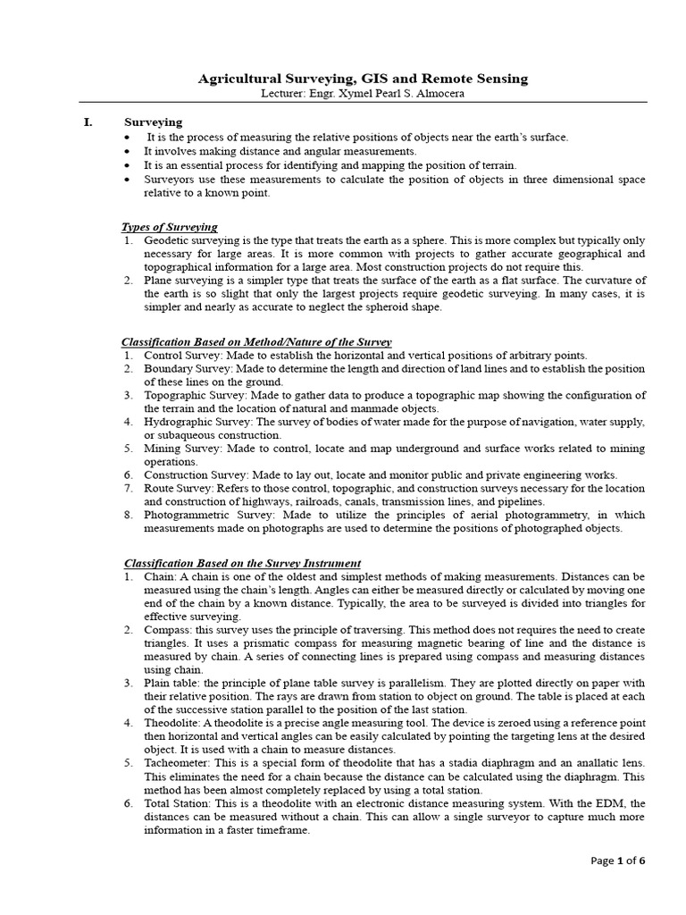 3 GIS Review Materials XPAlmocera | PDF | Surveying | Geographic Information System
