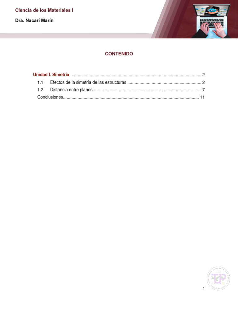 Unidad I Módulo III Simetría | PDF | Estructura cristalina | Cristalografía