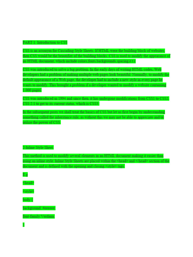 Web Design Pdf Html Element Html
