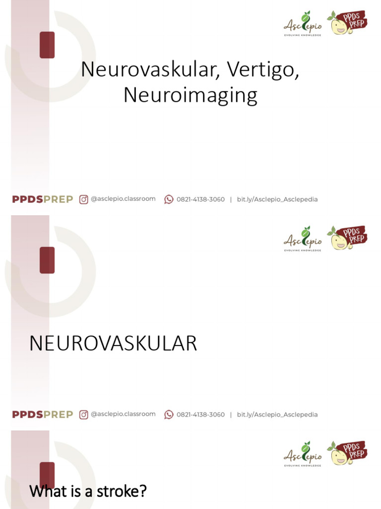 Materi Ppds Prep Stroke, Vertigo, Imaging | PDF | Stroke | Vertigo