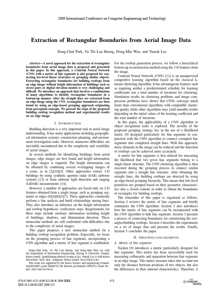 2008 Park Extraction Of Rectangular Boundaries From Pdf Cluster Analysis Lidar