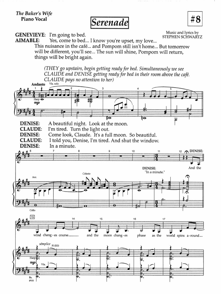 Baker's Wife - Serenade | PDF