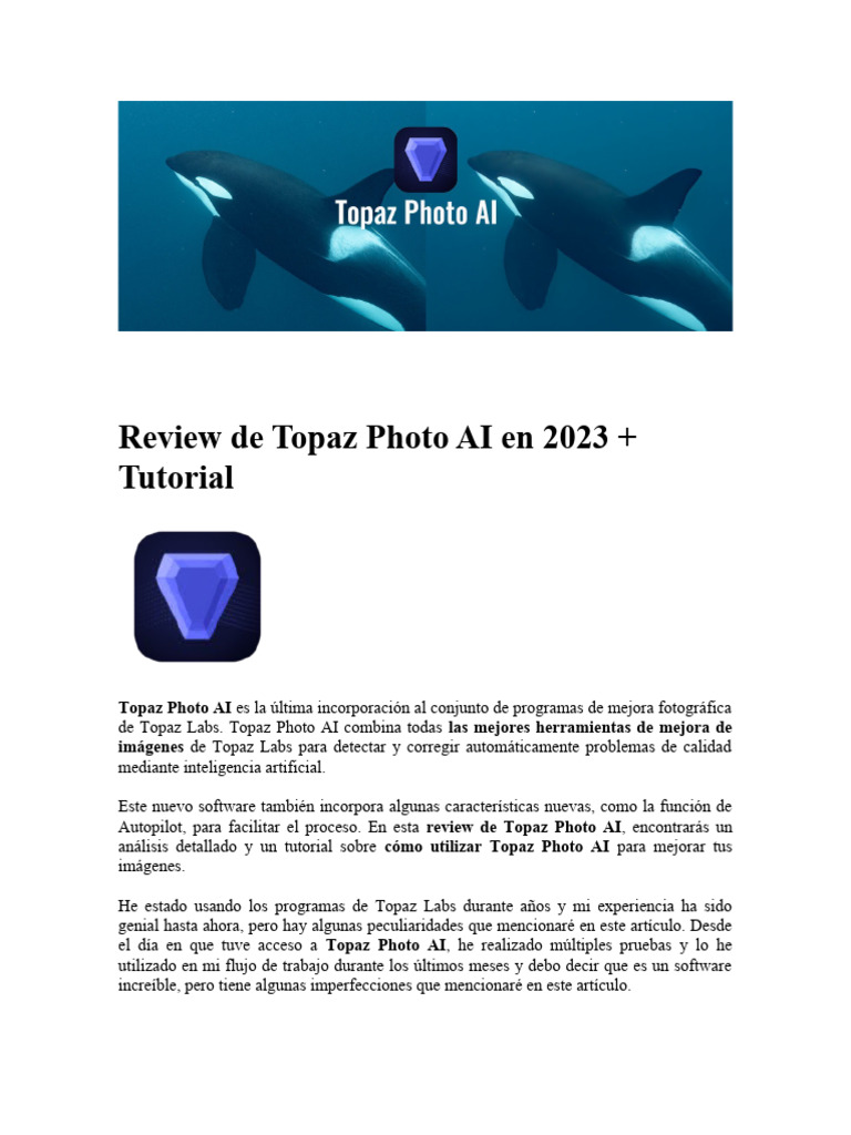 Review de Topaz Photo AI en 2023 | Descargar gratis PDF | Inteligencia artificial | Inteligencia ...
