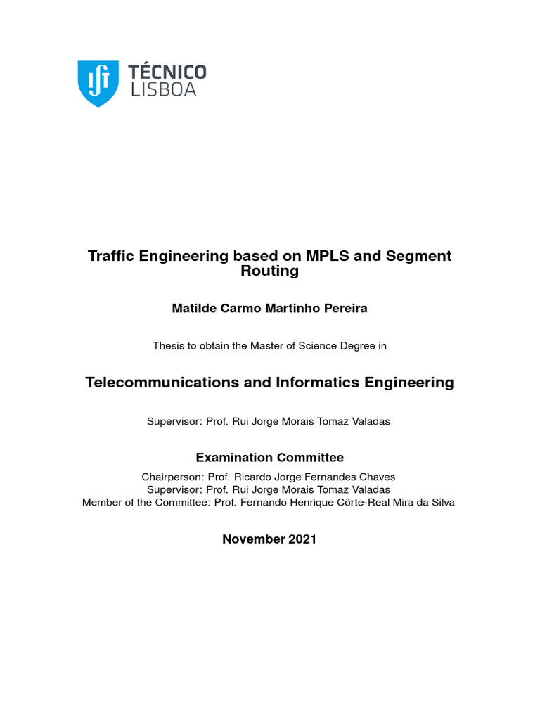 Dissertation Meti Matildepereira Engenharia De Tráfego Baseada No Mpls E Segment Routing 