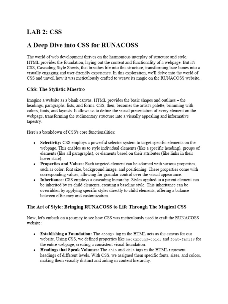 LAB 2 | PDF | Html | Web Development