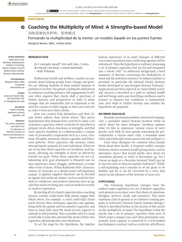 Strengths-Based Mind Coaching Model | PDF | Self Esteem | Curiosity