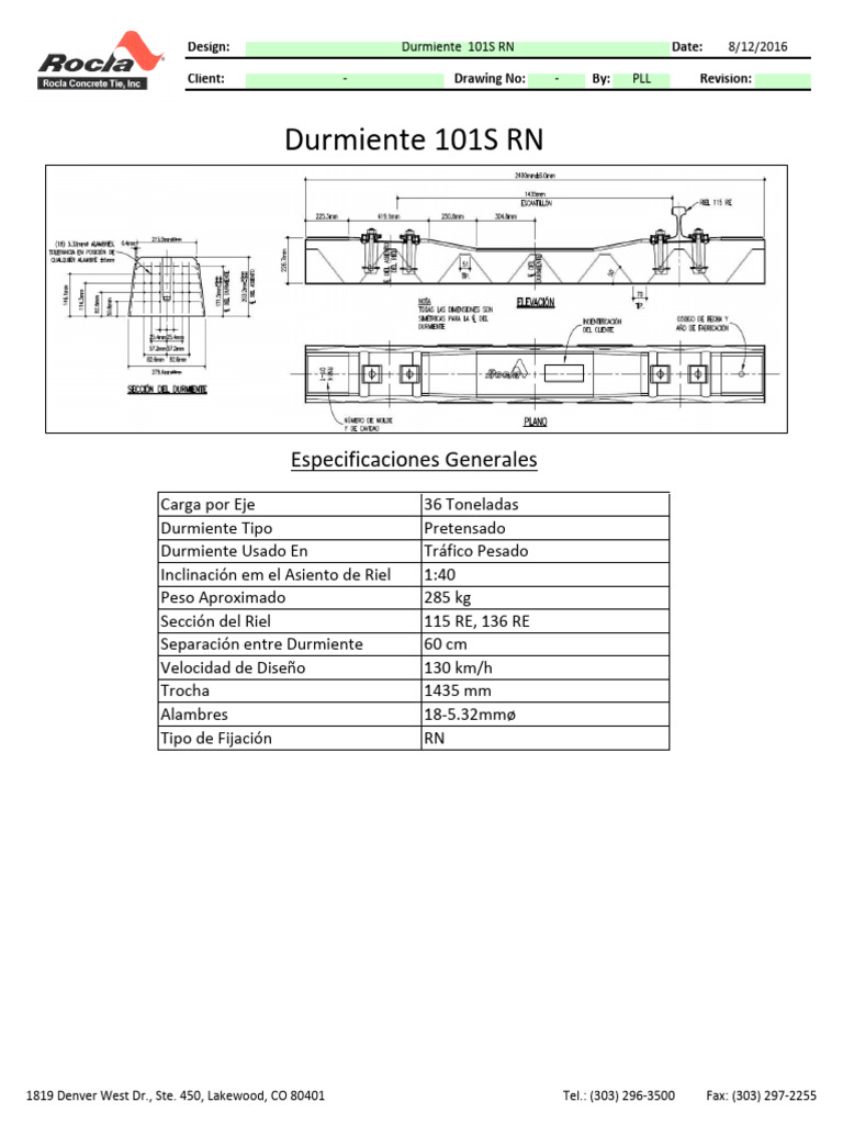 rocla durmientes de concreto | PDF