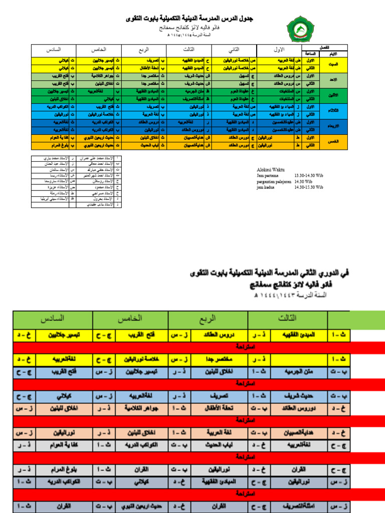 Jadwal MD Babut Taqwa 2024 | PDF