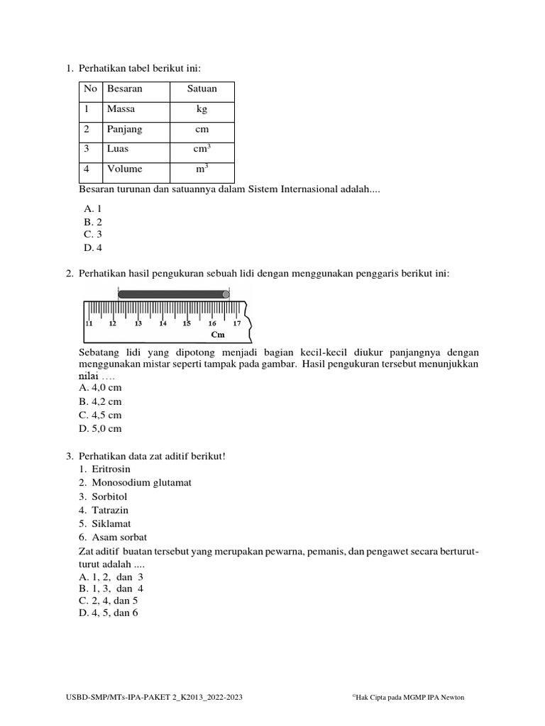 latihan soal PSAJ | PDF