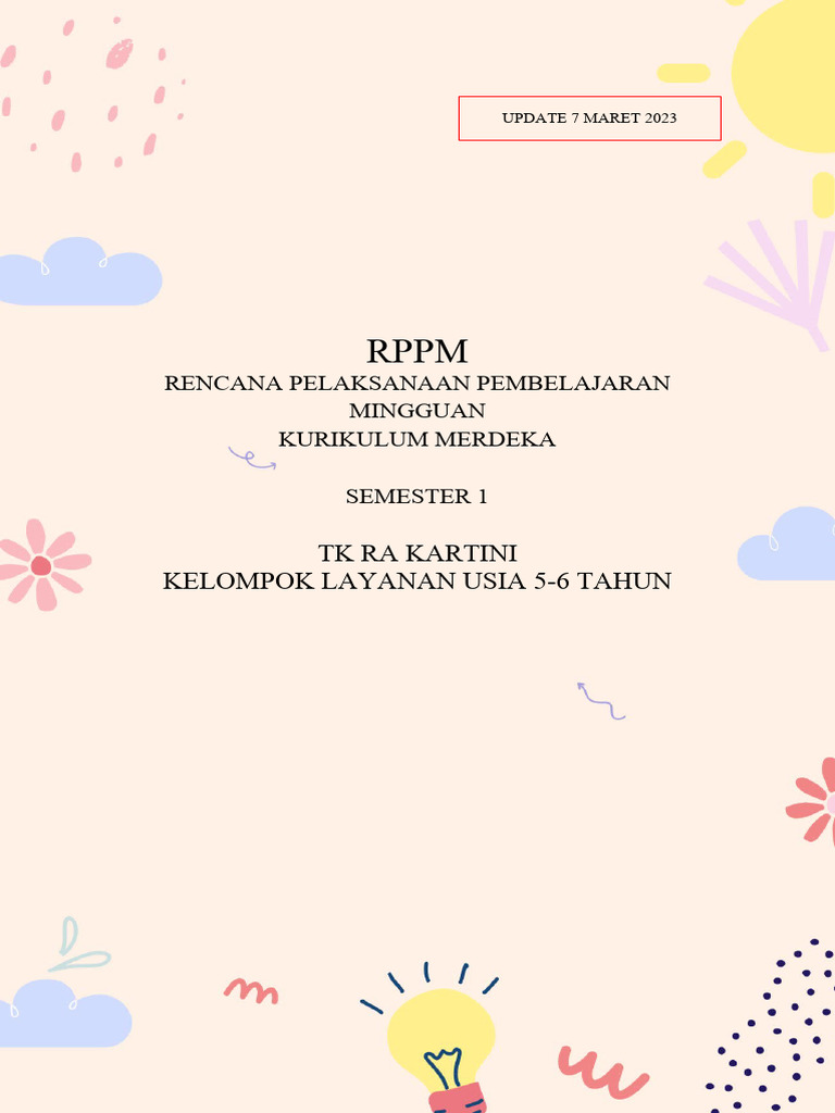 Kumer - RPPM - TK B - 5&6 Tahun - Smt1 | PDF