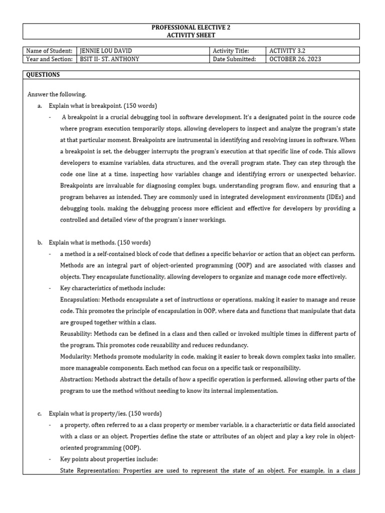 Act3.2 Mod1 Itpe2 David | Download Free PDF | Method (Computer Programming) | Object Oriented ...