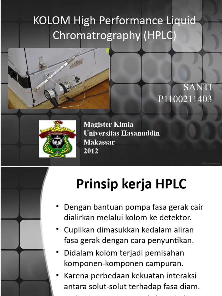 Kolom HPLC (Santi) | PDF