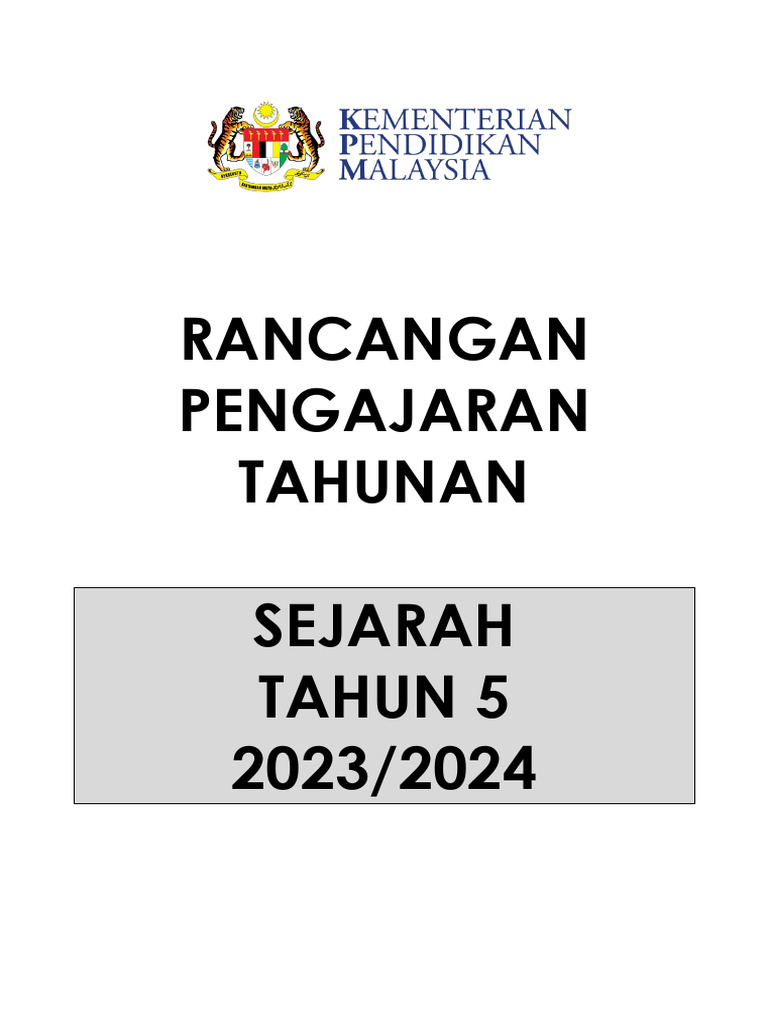 RPT Sej T5 2023 | PDF
