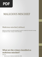 Understanding Malicious Mischief in Law | PDF | Legal Aid | Justice