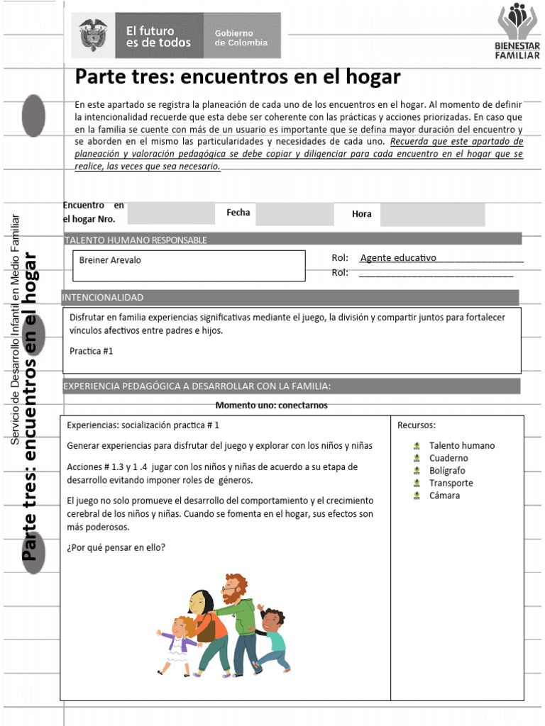 Encuentro en El Hogar Practica # 1 Clare | PDF | Ciencias del ...