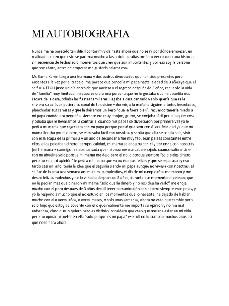 MI AUTOBIOGRAFIA | PDF