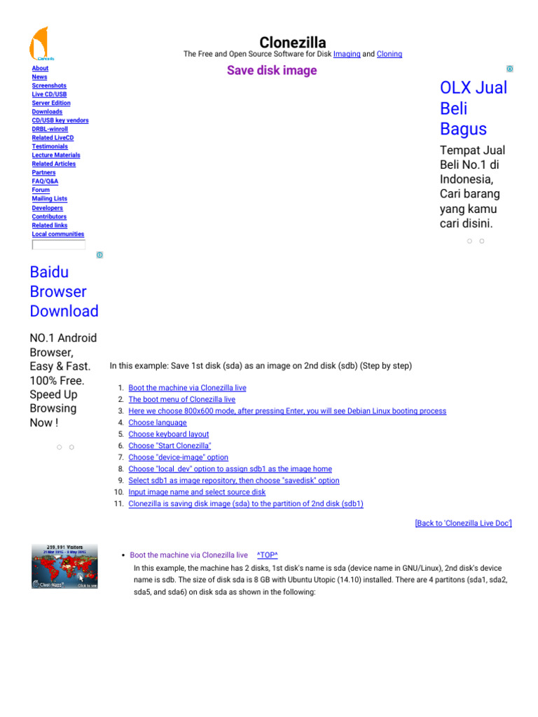 Clonezilla Disk Imaging Guide | PDF | Booting | Bios