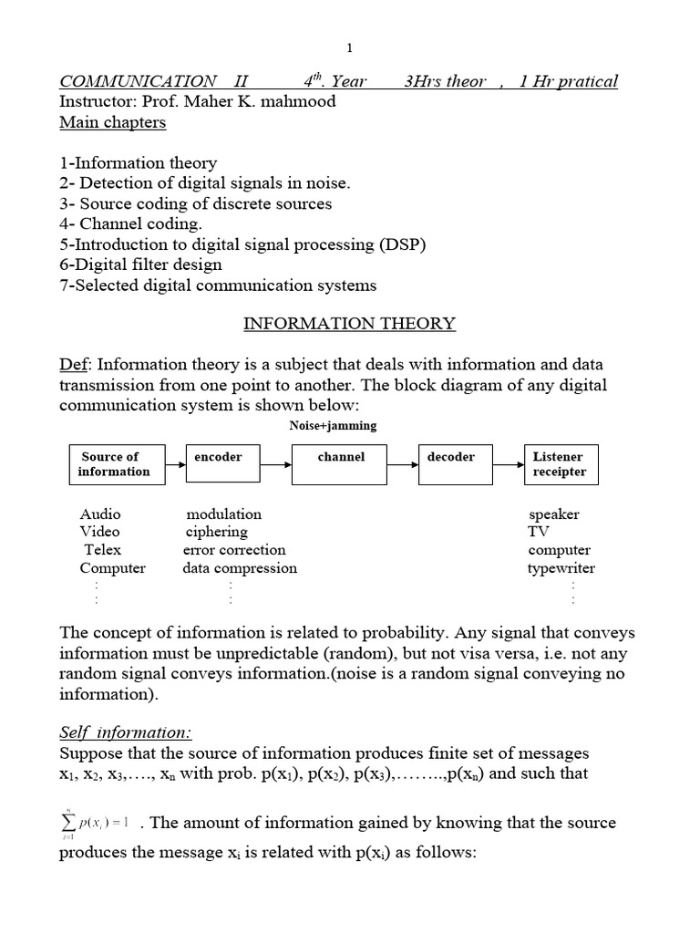Information Theory | Download Free PDF | Information | Data Compression
