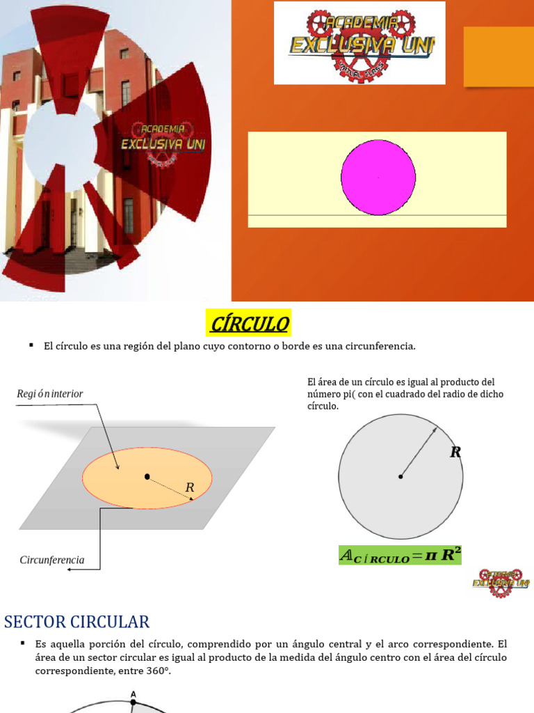 Área de Regiones Circulares-Exclusiva UNI | PDF | Circulo | Geometría ...