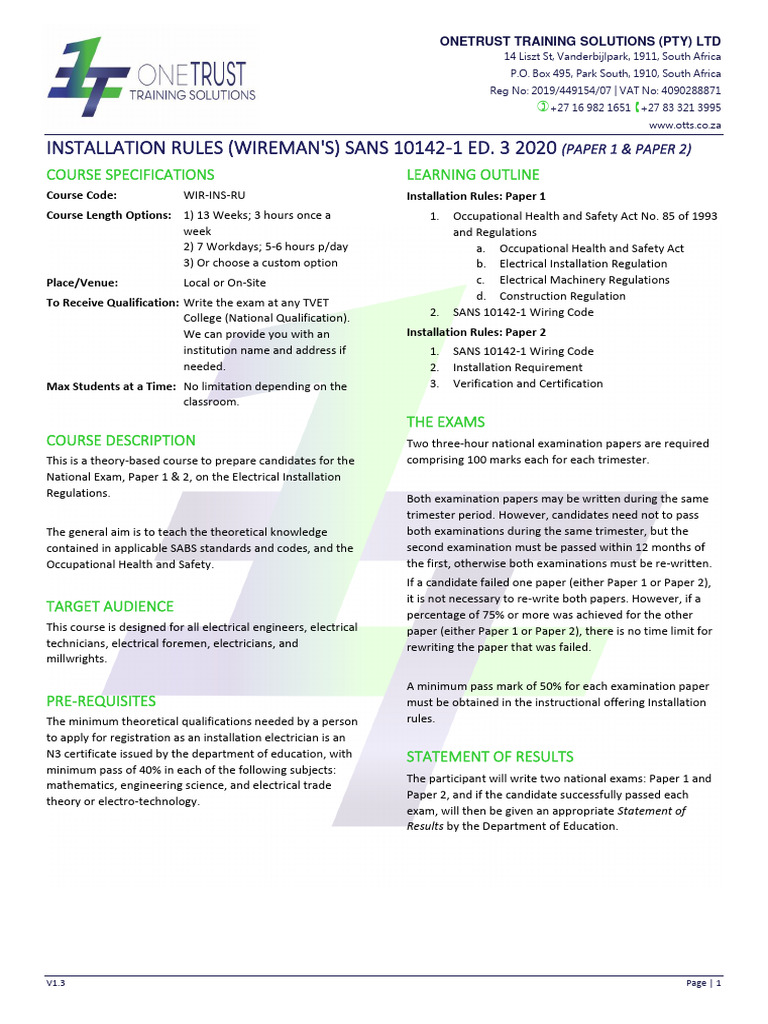 Installation-Rules-Wiremans-SANS-10142-1-ed.-3-2020-Paper-1-Paper-2 ...