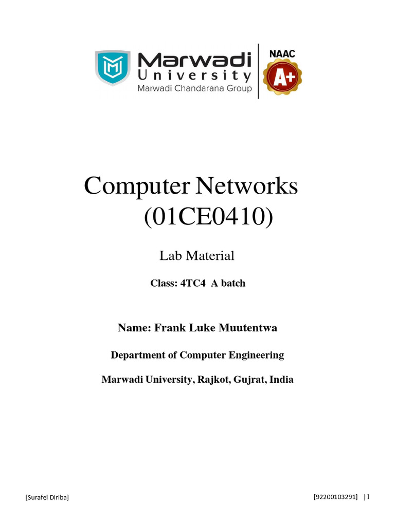 CN Lab | PDF | Computer Network | Network Switch