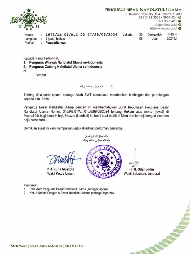 PWNU Dan PCNU Se-Indonesia | PDF