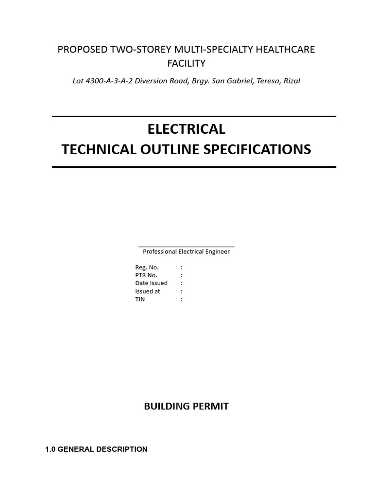 Electrical Technical Spec | Download Free PDF | Indemnity ...