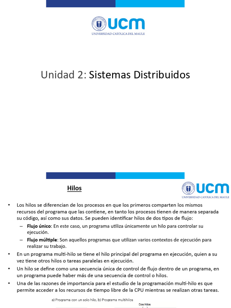 Sistemas Distribuidos | PDF | Hilo (Computación) | Programa de computadora