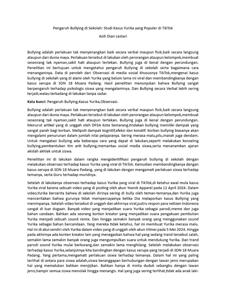 Contoh Karya Ilmiah | PDF | Gaya Hidup