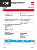 Agua Hoja de Seguridad | PDF | Agua | Solubilidad
