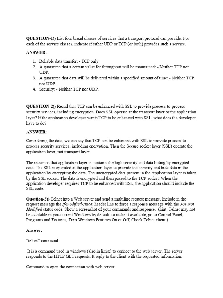 Assignment_2 | PDF | Transmission Control Protocol | Transport Layer Security