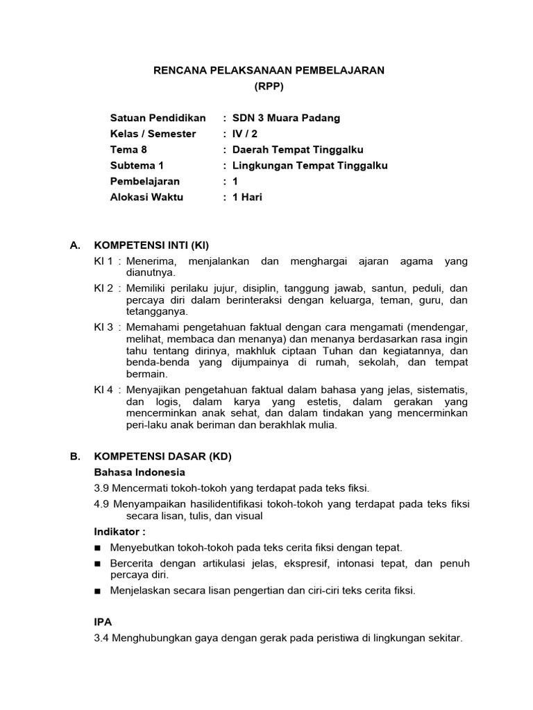 Contoh RPP | PDF