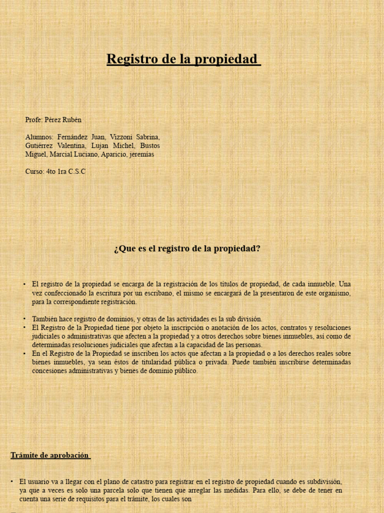 Registro de La Propiedad | PDF | Propiedad | Documento de identidad