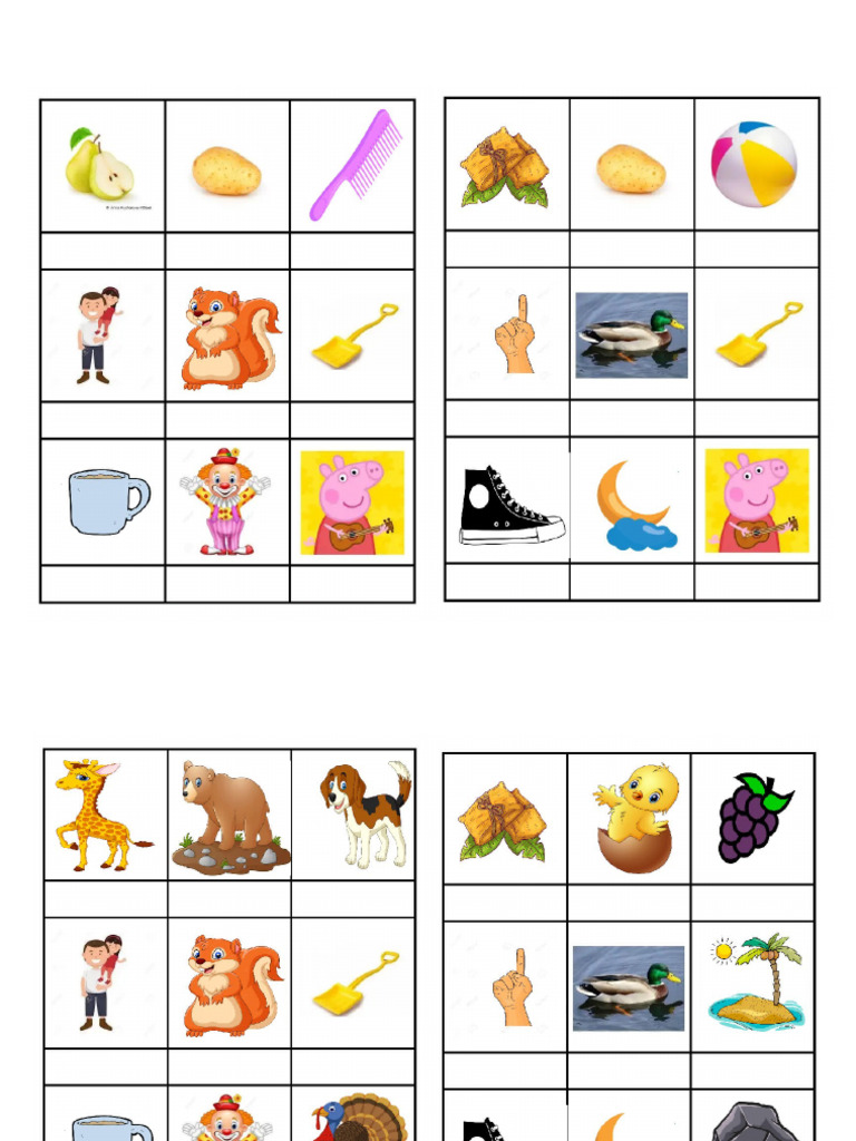 Bingo de La Letra P | PDF