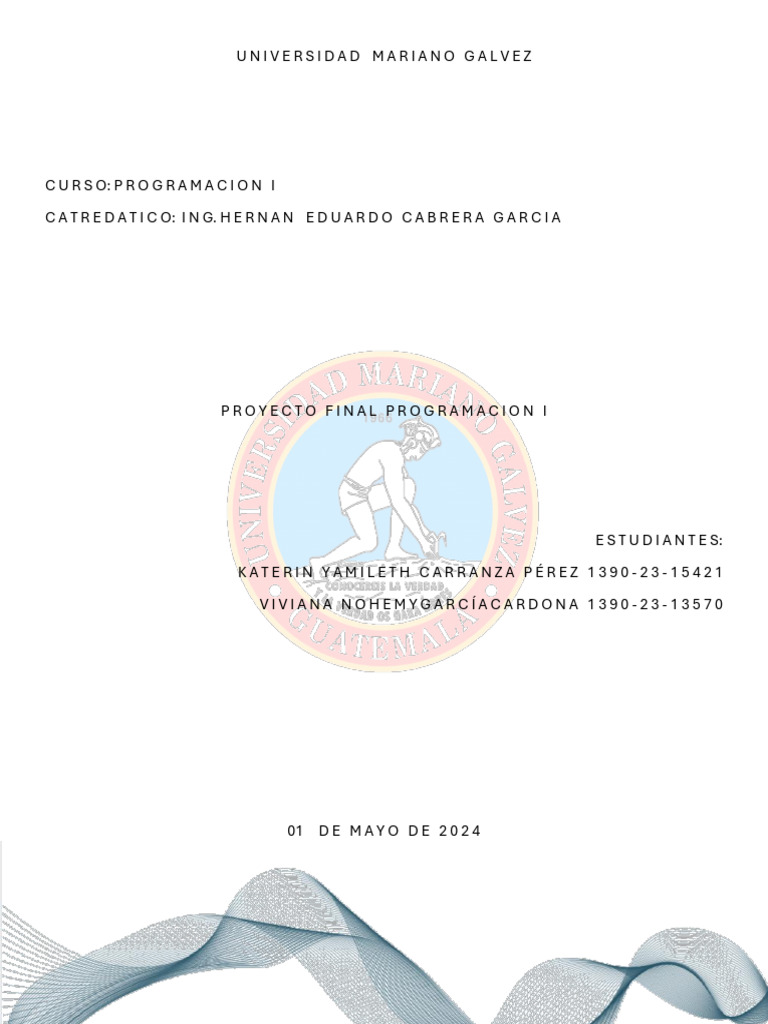 Informe Proyecto Final Programacion I | PDF | Software | Desarrollo de software