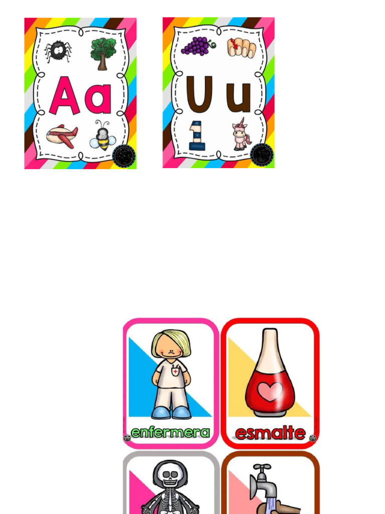 Tarjetitas de Las Vocales | PDF