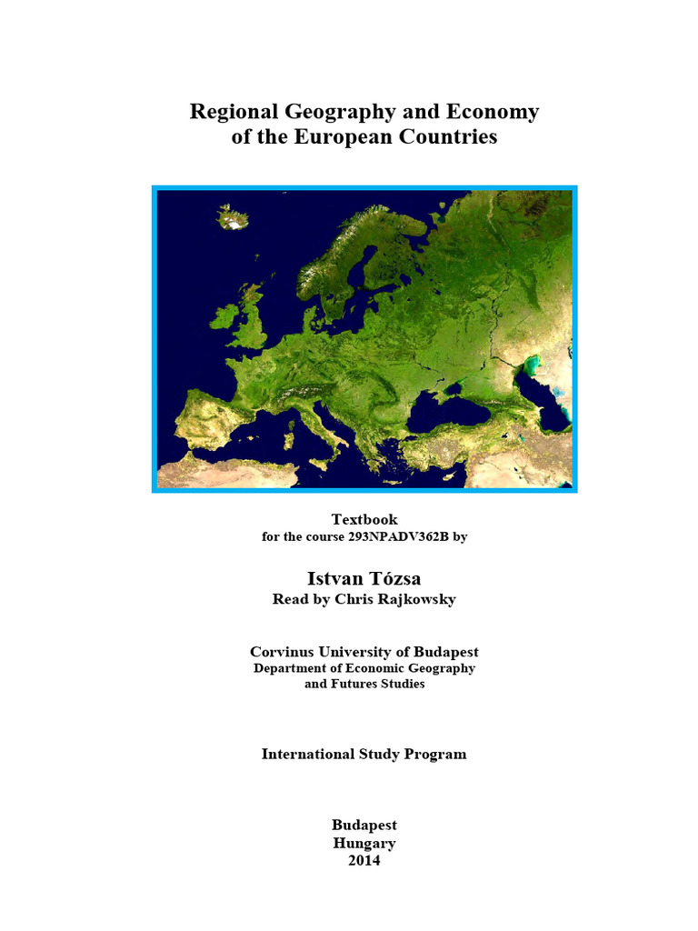 Regional Geography and Economy | PDF | Enlargement Of The European ...