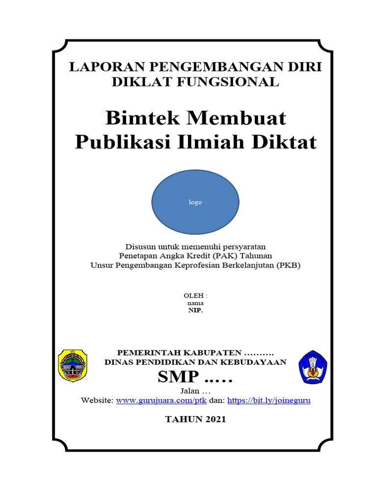 Contoh Laporan Pengembangan Diri Bimtek Diktat | PDF