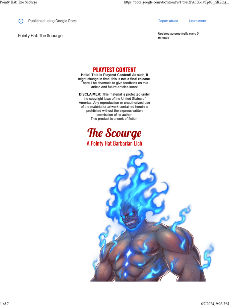 Pointy Hat The Scourge | PDF | Copyright | License