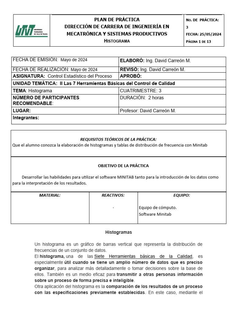 Miranda Martínez Rafael - Practica 3 CEP Histograma | PDF | Histograma