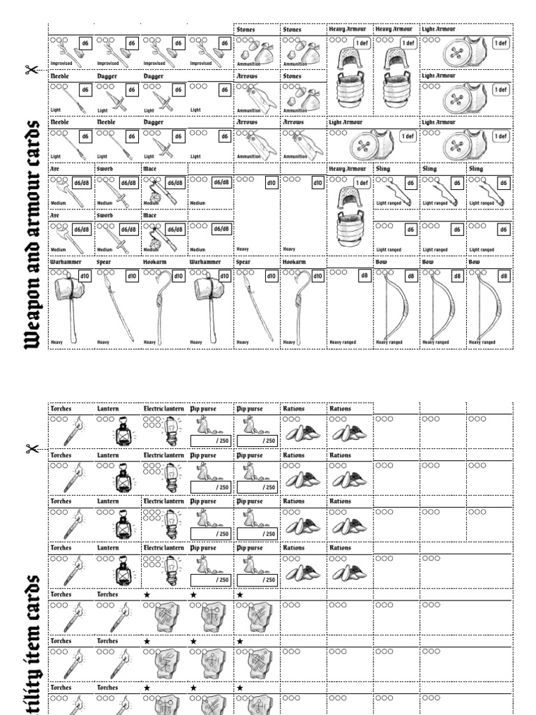 Mausritter-Item-And-Condition-Cards (2022-01-14) | PDF | Mouse