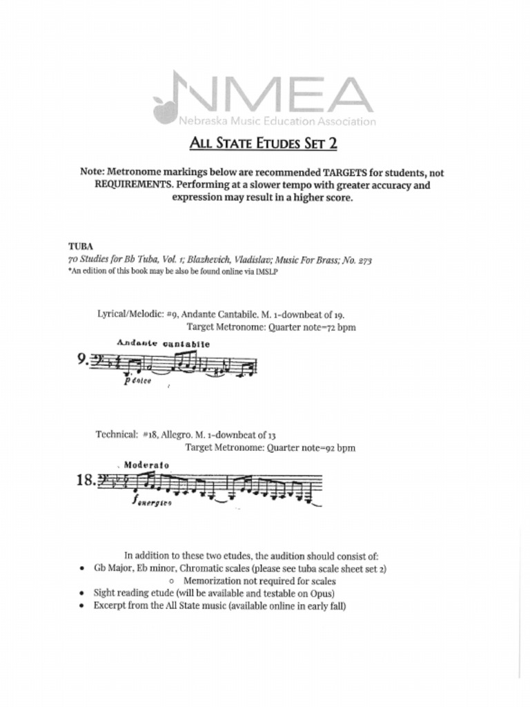 Tuba AllState Set2 2024 | PDF