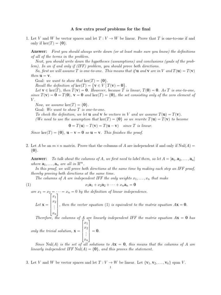 Proof Ans | PDF | Matrix (Mathematics) | Mathematical Physics